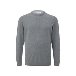 Strickpullover, Herren, Gr. 3XL, dunkelgrau, Strick, Obermaterial: 100% Baumwolle, s.Oliver MEN BIG SIZES, bestickt, unifarben, normal h&uuml;ftbedeckend, Rundhals, Flachstrickb&uuml;ndchen, Pullover Strickpullover, Big Sizes / Gro&szlig;e Gr&ouml;&szlig;en