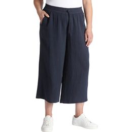 sheego Damen 3/4-Hose in Schlupfform tiefblau Gr&ouml;&szlig;e 54