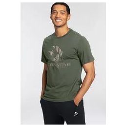 T-Shirt Converse "STANDARD FIT CENTER FRONT LARGE LOGO STAR CHEV SS TEE", Herren, Gr. S, Converse utility, Single Jersey, Obermaterial: 100% Baumwolle, Rundhals, Shirts T-Shirt