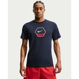 Langarmshirt Nike Sportswear "M NSW CS SS GFX TEE", Herren, Gr. L, obsidian, Obermaterial: 100% Baumwolle, Shirts Langarmshirt, Langarm, sportlicher Stil, f&uuml;r Erwachsene