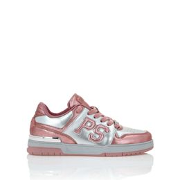 Laufschuh Plein Sport "Lo-Top Turnschuhe", Damen, Gr. 35, Normalschaft, 0370, pink, silber, Schuhe Laufschuh