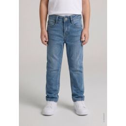 5-Pocket-Jeans STACCATO, Jungen, Gr. 110, N-Gr, blau (light blau d), Denim/Jeans, Obermaterial: 80% Baumwolle, 19% Polyester, 1% Elasthan, unifarben, normal lang, Jeans 5-Pocket-Jeans, mit Stretch, f&uuml;r Boys