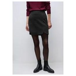 Minirock Street One, Damen, Gr. 38, anthrazit melange, Stoff, 90% Polyester, 10% Viskose, unifarben, comfort fit knielang, R&ouml;cke Minirock, mit Schlitz