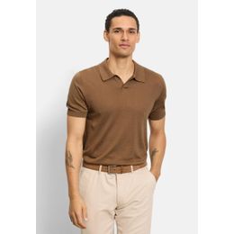 Strickpullover OLYMP "OLYMP Casual Strick, regular fit", Herren, Gr. L, nougat, 50% Baumwolle, 50% Lyocell, Pullover Strickpullover