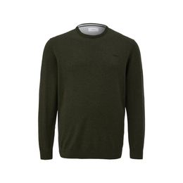 Strickpullover, Herren, Gr. 5XL, gr&uuml;n (dunkelgr&uuml;n), Strick, Obermaterial: 100% Baumwolle, s.Oliver MEN BIG SIZES, bestickt, unifarben, normal h&uuml;ftbedeckend, Rundhals, Flachstrickb&uuml;ndchen, Pullover Strickpullover, Big Sizes / Gro&szlig;e Gr&ouml;&szlig;en