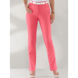 Bequeme Jeans Classic Basics, Damen, Gr. 205, Extrakurzgr&ouml;&szlig;en, rot (korallenrot), 97% Baumwolle, 3% Elasthan, unifarben, lang, Jeans