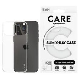 CARE BY PANZERGLASS Handyh&uuml;lle "Slim X-Ray Case f&uuml;r Apple iPhone 15 Pro Max Fashion X-Ray Soft", transparent, B:11cm H:2,1cm T:19,7cm, H&uuml;llen, Backcover, Schutzh&uuml;lle, Handyschutzh&uuml;lle, Case, Schutzcase, sto&szlig;fest