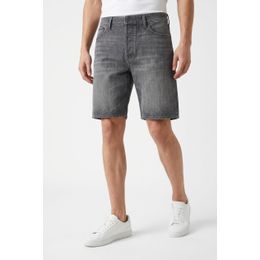 Jack & Jones Shorts JACK & JONES, Herren, Gr. L, N-Gr, grau denim, Denim/Jeans, Obermaterial: 100% Baumwolle, Abriebeffekte, relaxed fit, Hosen Shorts