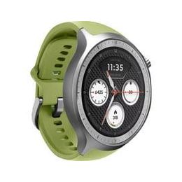 Motorola moto watch, Smartwatch silber, mit silbernem Edelstahl-Armband und gr&uuml;nem Silikon-Armband