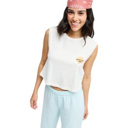 T-Shirt Roxy "Salt Blocks Muscle", Damen, Gr. L, wei&szlig; (coconut milk), Obermaterial: 100% Baumwolle., Shirts T-Shirt