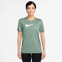 T-Shirt Nike "Nike Women's Dri-FIT Graphic T-Shirt", Damen, Gr. L, steam, wei&szlig;, Obermaterial: 100% Polyester, normal, Rundhals, Shirts T-Shirt, f&uuml;r Erwachsene, leichtes Material, aus Polyester, sportlicher Stil