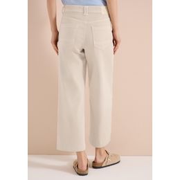 Loose-fit-Jeans Cecil, Damen, Gr. 31, L&auml;nge 26, pearl beige, Jeans, 98% Baumwolle, 2% Elasthan, unifarben, 7/8-L&auml;nge, Jeans, mit Wide Legs