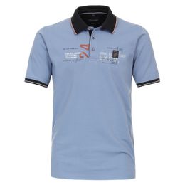 Poloshirt Casamoda "Casamoda Polo-Shirt uni", Herren, Gr. L, blau (hellblau), 95% Baumwolle, 5% Elasthan, Shirts