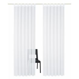 Gardine OTTO HOME "REGINA" Gr. 2, wei&szlig;, B:140cm H:175cm, Polyester, Gardinen, Gardine, Vorhang, Fertiggardine, 2-er Set, transparent, modern