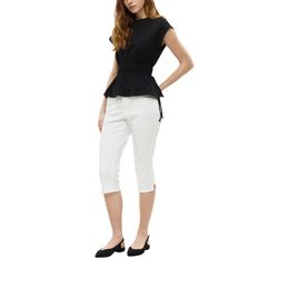 Caprijeans s.Oliver, Damen, Gr. 34, N-Gr, wei&szlig;, Denim/Jeans, Obermaterial: 98% Baumwolle, 2% Elasthan, unifarben, normal kniebedeckend, Jeans, Capri-Sommer-Jeans mit Stretch