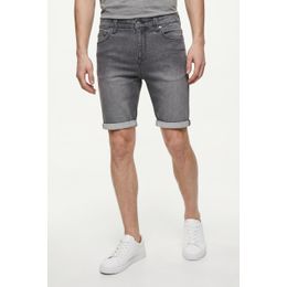 Only & Sons Shorts ONLY & SONS "ONSPLY BOX PIM JOG DNM SHORTS OTL", Herren, Gr. S, N-Gr, dunkelgrau denim, Web, Obermaterial: 64% Baumwolle, 31% Polyester, 3% Viskose, 2% Elasthan, unifarben, regular fit knielang, Hosen Shorts