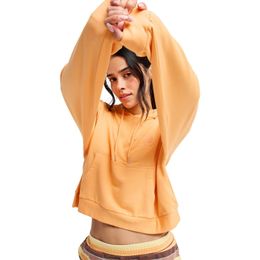 Hoodie Roxy "Surfing By Daylight", Damen, Gr. L, papaya, Obermaterial: 68% Viskose, 29% Microfaser, 3% Elasthan;, Sweatshirts Hoodie