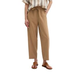 Marc O'Polo Chinohose MARC O'POLO "aus TENCEL&trade; Lyocell", Damen, Gr. 32, Normalgr&ouml;&szlig;en, burnt braun, Obermaterial: 92% Lyocell, 8% Leinen, unifarben, loose fit normal, Hosen Chinohose