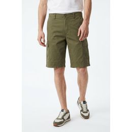 Jack & Jones Cargoshorts JACK & JONES "JPSTCOLE MATTY CARGO SHORT MID", Herren, Gr. L, N-Gr, olive night, Web, Obermaterial: 100% Baumwolle, unifarben, relaxed fit knielang, Hosen