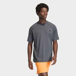 T-Shirt adidas Performance "TECH ESSENTIALS WORKOUT", Herren, Gr. M, carbon, carbon, Obermaterial: 92% Polyester, 8% Elasthan, normal, Rundhals, Shirts T-Shirt