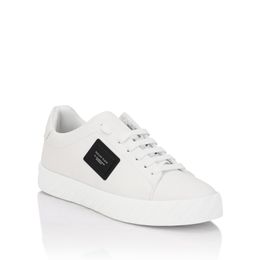 Laufschuh Philipp Plein "Placca", Damen, Gr. 44, Normalschaft, wei&szlig; (01, wei&szlig;), Schuhe Laufschuh