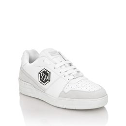 Laufschuh Philipp Plein "P-Force 78", Damen, Gr. 45, Normalschaft, 01, wei&szlig;, Schuhe Laufschuh