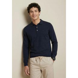 Strickpullover Fynch-Hatton, Herren, Gr. M, navy, Strick, Obermaterial: 100% Baumwolle, unifarben, normal h&uuml;ftbedeckend, Rundhals, Flachstrickb&uuml;ndchen, Pullover Strickpullover, aus Baumwolle, mit Polokragen und kurzer Knopfleiste