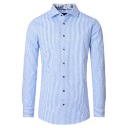 Businesshemd Venti "Venti Businesshemd gestreift", Herren, Gr. 39, Normalgr&ouml;&szlig;en, blau (hellblau), 100% Baumwolle, gestreift, schmal, Hemden