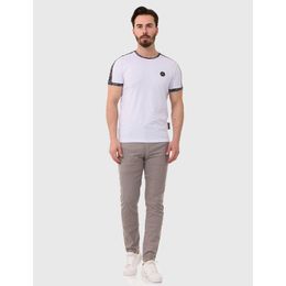 Cipo & Baxx Stoffhose CIPO & BAXX "Hose", Herren, Gr. 30, L&auml;nge 32, grau, 41% Baumwolle, 37% Polyester, 20% Viskose, 2% Elasthan, gestreift, slim fit lang, Hosen Stoffhose, im dezenten Streifen-Look