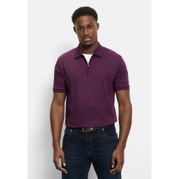Poloshirt OLYMP "OLYMP Casual Wirk, regular fit", Herren, Gr. L, pflaume, 100% Baumwolle, Shirts
