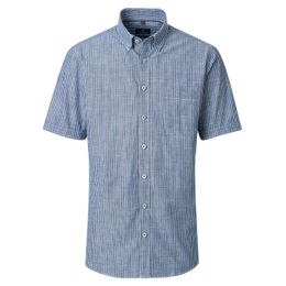 Kurzarmhemd Casamoda "Casamoda Freizeithemd Kurzarm gestreift", Herren, Gr. 3XL, Normalgr&ouml;&szlig;en, blau, 100% Baumwolle, gestreift, comfort fit, Hemden