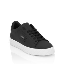 Laufschuh Philipp Plein "Placca", Damen, Gr. 40, Normalschaft, schwarz-wei&szlig; (02, schwarz), Schuhe Laufschuh
