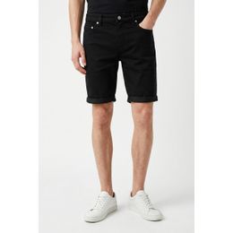 Only & Sons Shorts ONLY & SONS "ONSPLY BOX PIM JOG DNM SHORTS OTL", Herren, Gr. S, N-Gr, schwarz denim, Web, Obermaterial: 64% Baumwolle, 31% Polyester, 3% Viskose, 2% Elasthan, unifarben, regular fit knielang, Hosen Shorts