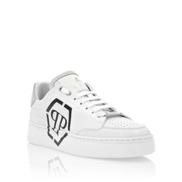 Laufschuh Philipp Plein "Hexagon", Herren, Gr. 46, Normalschaft, 0102, wei&szlig;, schwarz, Schuhe Laufschuh