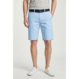 Chinoshorts PETROL INDUSTRIES "Men Shorts Chino", Herren, Gr. L (40), N-Gr, sky, Web, Obermaterial: 100% Baumwolle, unifarben, regular fit knielang, Hosen Chinoshorts, mit G&uuml;rtel