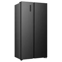 HISENSE Side-by-Side "RS3P558NE", Energieeffizienz: E (A-G), schwarz inox, B:91,1cm H:178,6cm T:61,5cm, K&uuml;hlschr&auml;nke, MultiAirFlow-System
