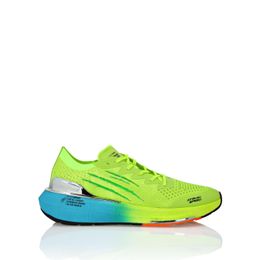 Laufschuh Plein Sport "Lo-Top Turnschuhe", Damen, Gr. 39, Normalschaft, 2908, gelb fluo, middle blau, Schuhe Laufschuh