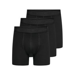 Only & Sons Trunk ONLY & SONS "ONSFITZ SOLID BLACK TRUNK 3PACK NOOS", Herren, Gr. XXL, 3 Stk., schwarz (schwarz schwarz waist), Jersey, Obermaterial: 95% Baumwolle, 5% Elasthan, unifarben, normal, Unterhosen