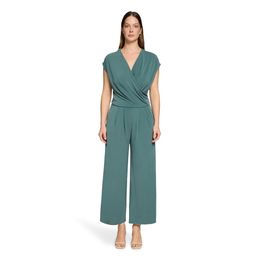 Overall Vera Mont "Damen in 7/8 L&auml;nge", Damen, Gr. 38, Normalgr&ouml;&szlig;en, bright jungle, Obermaterial: 95% Polyester, 5% Elasthan, figurumspielend, V-Ausschnitt, Overalls Overall, Muster