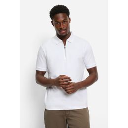 Poloshirt OLYMP "OLYMP Casual Wirk, regular fit", Herren, Gr. L, wei&szlig;, 100% Baumwolle, Shirts