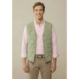 Steppweste Fynch-Hatton, Herren, Gr. L, light khaki, Web, Obermaterial: 100% Polyamid, unifarben, normal h&uuml;ftbedeckend, V-Ausschnitt, Westen Steppweste, mit V-Ausschnitt, mit Druckkn&ouml;pfen, normale Passform