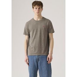 Levi's T-Shirt LEVI'S "ORIGINAL HM TEE", Herren, Gr. M, triblend jersey bung, Jersey, Obermaterial: 50% Polyester, 37% Baumwolle, 13% Viskose, normal h&uuml;ftbedeckend, Rundhals, Rippb&uuml;ndchen, Shirts T-Shirt, mit Logo Print