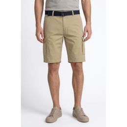 Cargoshorts PETROL INDUSTRIES "Men Shorts Cargo", Herren, Gr. L (40), N-Gr, light tan, Web, Obermaterial: 100% Baumwolle, unifarben, regular fit knielang, Hosen, mit G&uuml;rtel