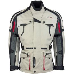 Motorradjacke Roleff "CHICAGO" Gr. L, schwarz (schwarz, rot), Jacken, L, Obermaterial: 100% Polyester. Innenfutter: 100% Polyester, Mit Sicherheitsstreifen
