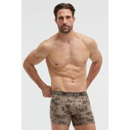 Boxershorts CAMP DAVID "Set:", Herren, Gr. L, 2 Stk., birch, taupe, Material: 95% Baumwolle, 5% Elasthan, bedruckt, Unterhosen, mit All Over Print