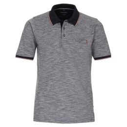 Poloshirt Casamoda "Casamoda Polo-Shirt uni", Herren, Gr. L, blau (graues mittelblau), 95% Baumwolle, 5% Elasthan, Shirts