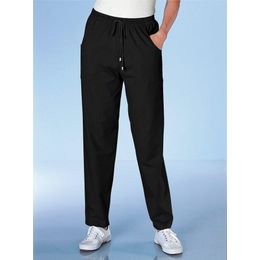 Relaxhose, Damen, Gr. 38, Normalgr&ouml;&szlig;en, blau (marine), 95% Baumwolle, 5% Elasthan, unifarben, lang, Hosen Relaxhose