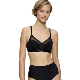 B&uuml;gelloser BH Triumph "Shape Smart", Damen, Gr. 1, N-Gr, schwarz, Microtouch, Obermaterial: 69% Polyamid, 31% Elasthan, unifarben, BHs, gl&auml;ttend, vorgeformte Cups, weich und leicht formend
