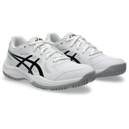 Hallenschuh asics "UPCOURT 6 GS", M&auml;dchen, Gr. 32,5, schwarz-wei&szlig; (wei&szlig;, schwarz), Synthetik, Textil, Schuhe Hallenschuh, geeignet f&uuml;r Handball&Volleyball, Indoorschuh, nicht abf&auml;rbende Sohle