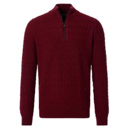 Troyer Casamoda "Casamoda Stricktroyer uni", Herren, Gr. L, rot, 80% Wolle, 20% Nylon, Pullover Troyer
